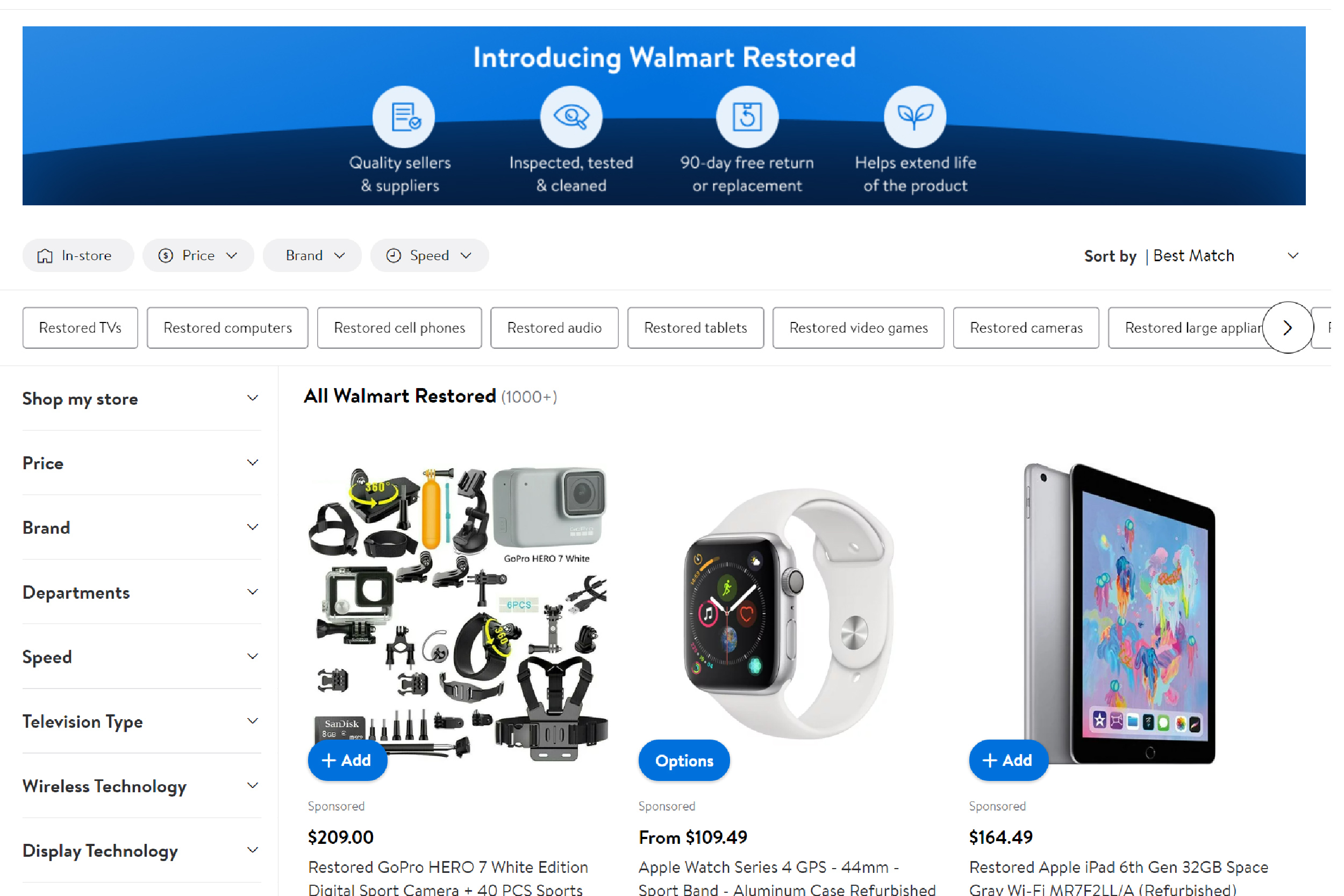 Walmart Restored launches to bring customers refurbished products ...