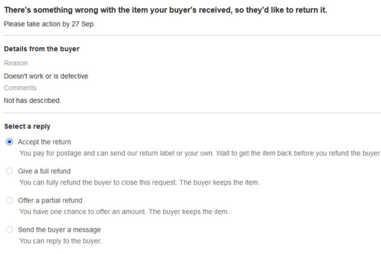 eBay False SNAD claims have to be accepted before appeal - ChannelX
