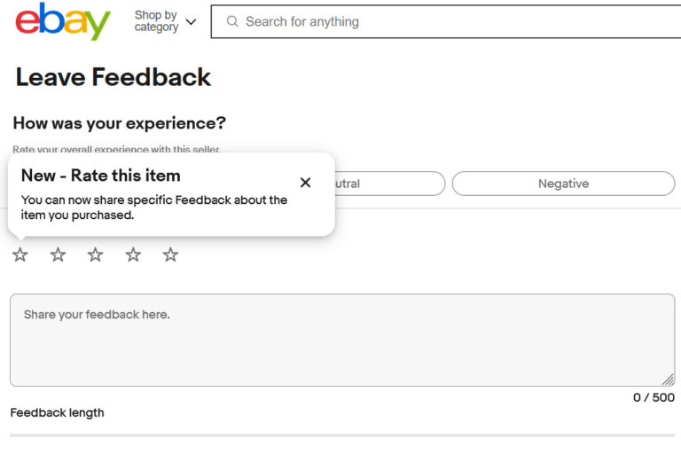 New eBay Rate this item and Auto Feedback - ChannelX