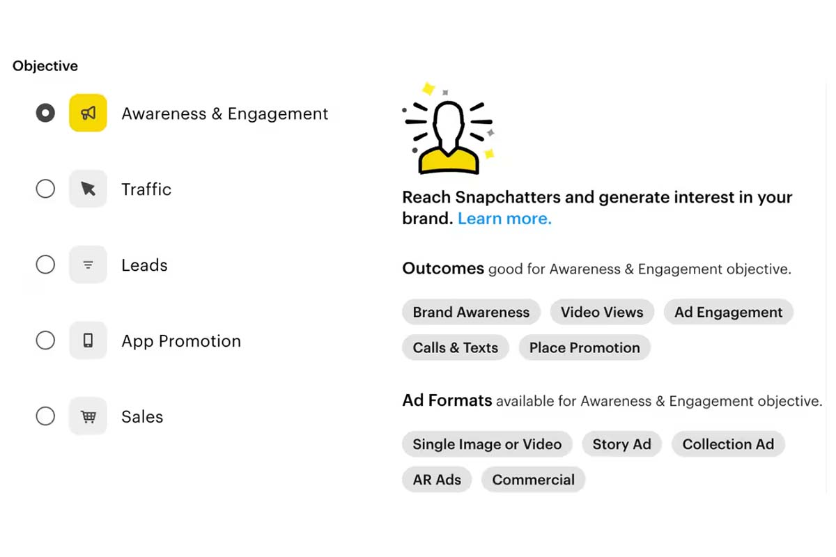 Snapchat simplifies ad objectives in Ads Manager - ChannelX